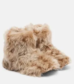 CHRISTEN Shearling Ankle Boots - Beige