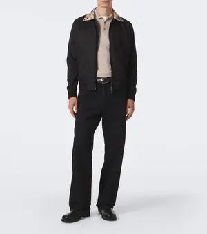 Burberry Check Cotton Blouson Jacket - Black