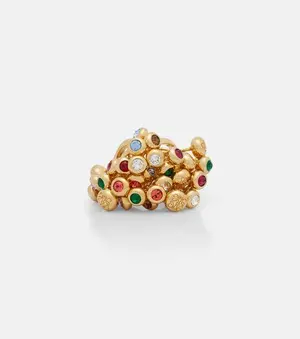 Loewe Push Pin Embellished Ring - Gold