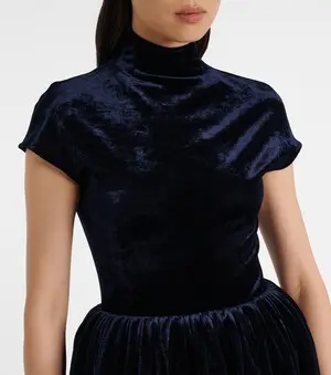 Alaïa Velvet Mini Dress - Blue