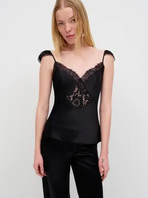 REFORMATION Serafina Silk Top