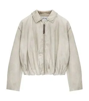 Loewe Cotton Draped Jacket - Grey