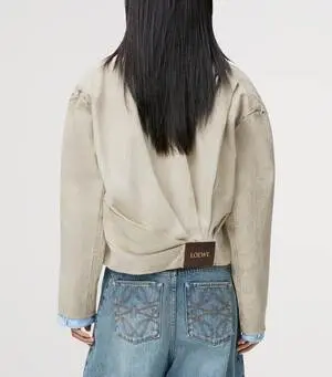 Loewe Cotton Draped Jacket - Grey