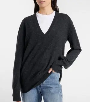 TOTEME Cashmere V-neck Sweater - Grey