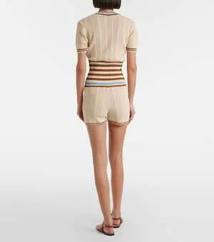 Valentino Garavani Cotton Shorts - Beige