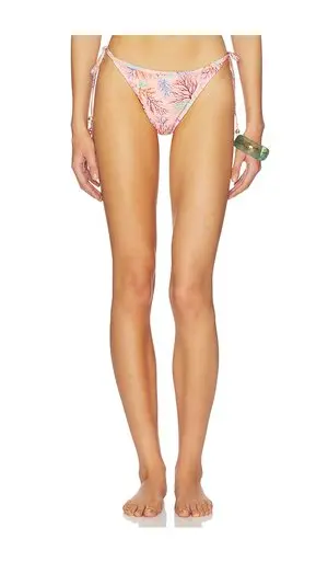 PatBO Seaweed Side Tie Bikini Bottom - Pink