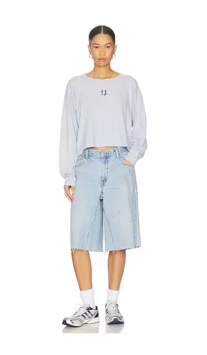 Daydreamer Cow Pattern Horseshoe Long Sleeve Top