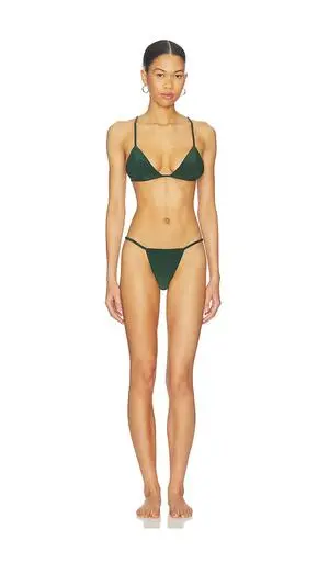Norma Kamali No Tie Triangle Bikini Top