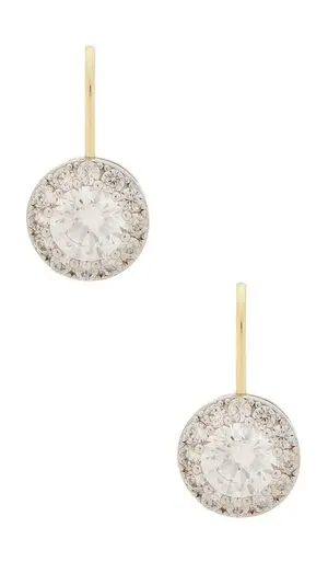 Shashi Two Tone Georgian Cut Hoop Earrings