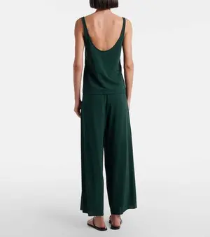 ERES Zelie Jersey Wide-leg Pants - Green