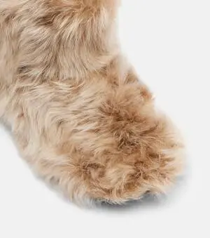 CHRISTEN Shearling Ankle Boots - Beige