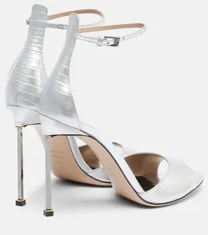 TOM FORD Spire Metallic Leather Sandals