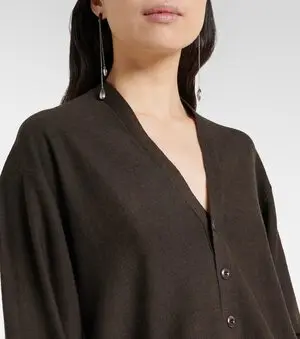 LEMAIRE Twisted Wool-blend Cardigan - Brown