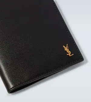 Saint Laurent Cassandre Leather Passport Holder