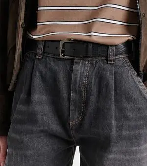 Brunello Cucinelli Leather Belt - Black