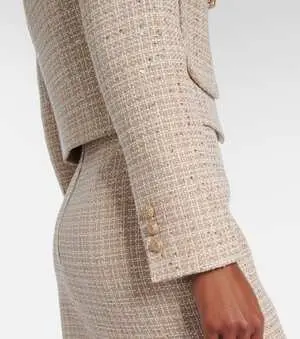 Elie Saab Sequined Tweed Jacket - Beige