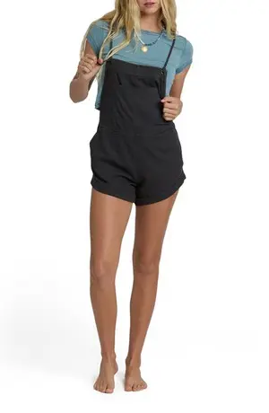 BILLABONG Wild Pursuit Short Overalls - Off Black