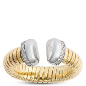 Toscano Domed Tubogas Ring With Diamonds - Tt