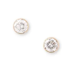 Benbridge Invisible Bezel Round Diamond Stud Earrings - H-i