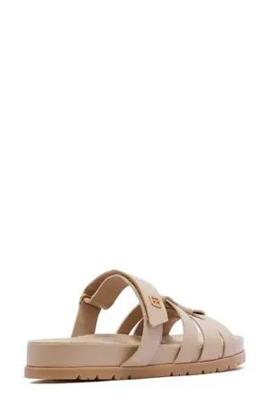 FRANKIE4 Leather Slide Sandal - Oat Milk