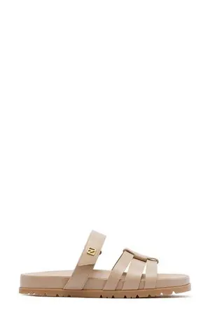 FRANKIE4 Leather Slide Sandal - Oat Milk