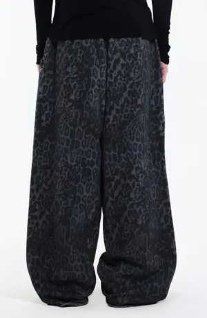 JADED LONDON Leopard Print Monster Sweatpants