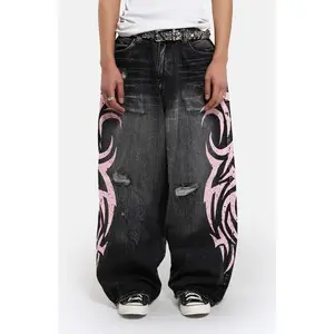 Jaded London Men's Printed Jeans
