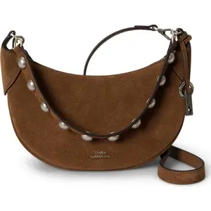 Polo Ralph Lauren Polo Id Stud Suede Crossbody Bag