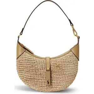 Polo Ralph Lauren Polo Id Raffia Shoulder Bag - Natural/cashmere