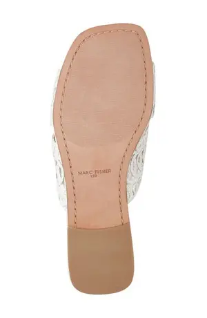 Marc Fisher Nalany Slide Sandal - White