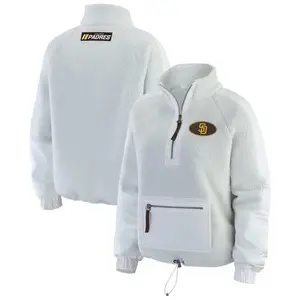 WEAR BY ERIN ANDREWS San Diego Padres Polar Fleece Quarter-zip Jacket - Gray