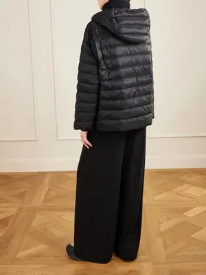 Rick Owens Moncler + Hooded Quilted Down Jacket