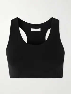 ERES Marie-josé Cutout Embroidered Stretch-jersey Sports Bra - Black