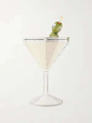 Judith Leiber Martini Crystal Clutch - Multi