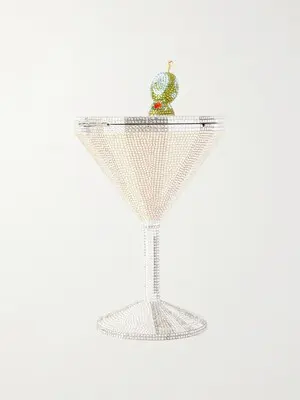 Judith Leiber Martini Crystal Clutch - Multi