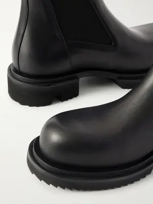 Rick Owens Beatle Gabe Leather Ankle Boots