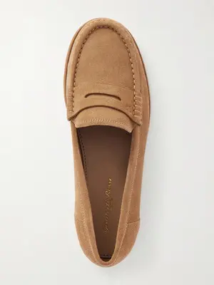 GIANVITO ROSSI Suede Loafers - Brown