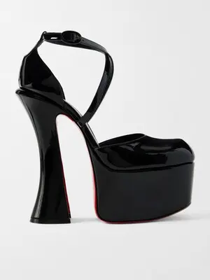 CHRISTIAN LOUBOUTIN Aquadorcet 160 Patent-leather Platform Pumps - Black