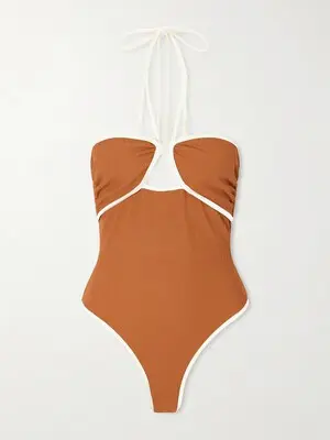 Johanna Ortiz Sea Salt Cutout Swimsuit - Brown