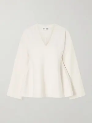 RÓHE Paneled Wool Blouse