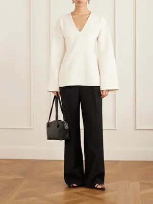 RÓHE Paneled Wool Blouse