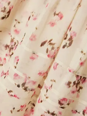 MARANT ETOILE Loeva One-shoulder Floral Top - Neutrals