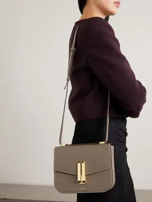 DEMELLIER The Vancouver Textured-leather Shoulder Bag - Brown