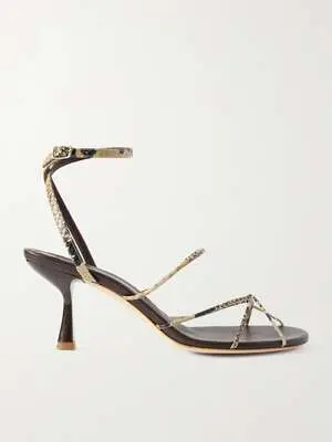 Christopher Esber Blaze Snake-effect Leather Sandals - Snake Print