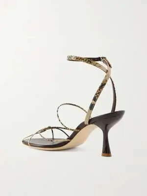 Christopher Esber Blaze Snake-effect Leather Sandals - Snake Print