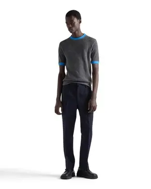 Prada Cashmere And Jersey Short-sleeved Sweater