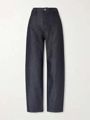 JIL SANDER Cropped Boyfriend Jeans - Dark Denim