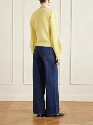 Marni Appliquéd Cashmere Sweater - Yellow