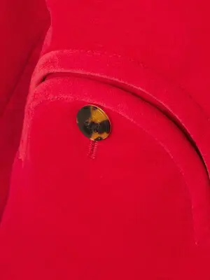 BLAZÉ MILANO Riviera Cotton And Linen-blend Velvet Jacket - Red