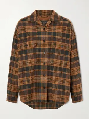 Loro Piana Darby Checked Wool And Cashmere-blend Shirt - Brown